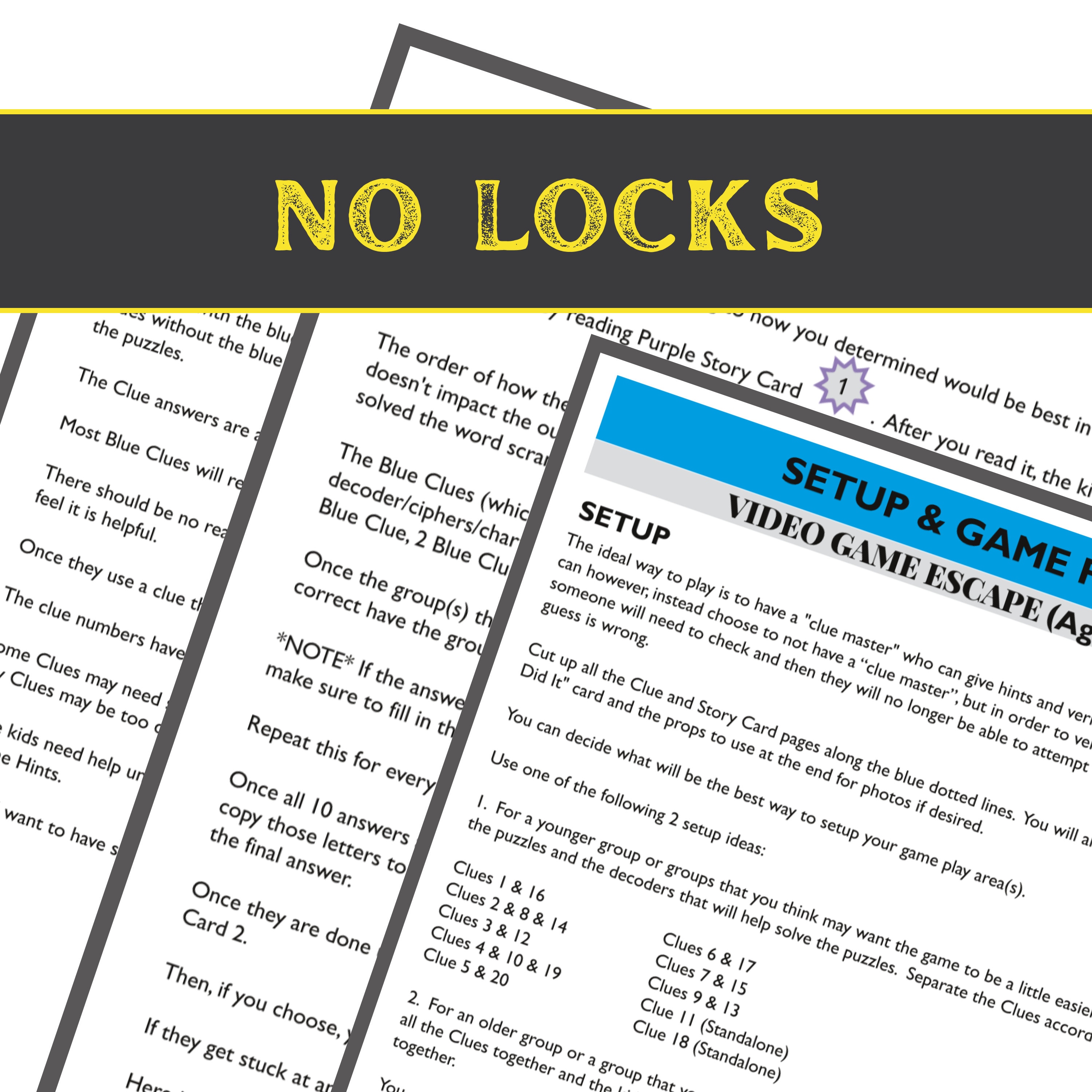 Kids Escape Room Game Printable - Video Game - DIY Party Game for Ages ...