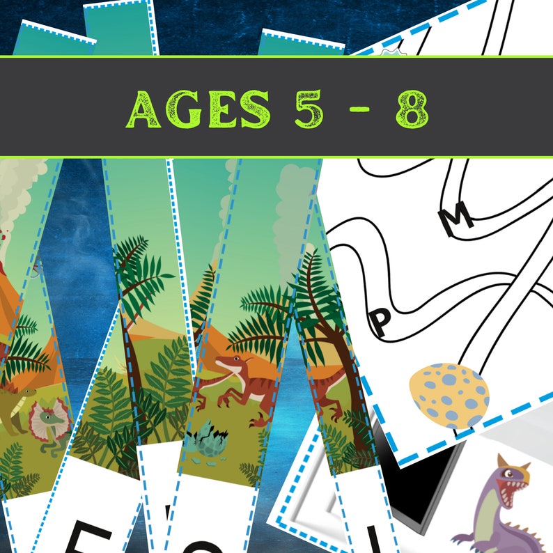 Kids Escape Room Game Printable Kit - Dinosaur Escape - DIY Party Game ...