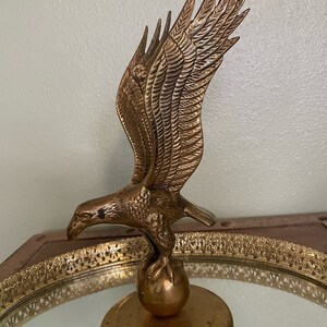 Vintage Leonard Solid Brass Eagle in Flight Statue - Etsy