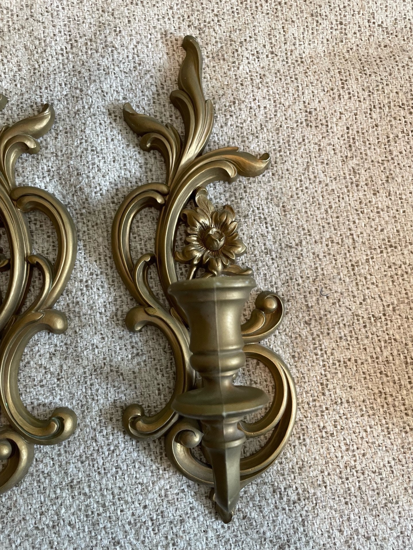 Vintage Syroco Ornate Wall Sconces - Etsy