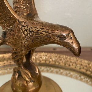 Vintage Leonard Solid Brass Eagle in Flight Statue - Etsy
