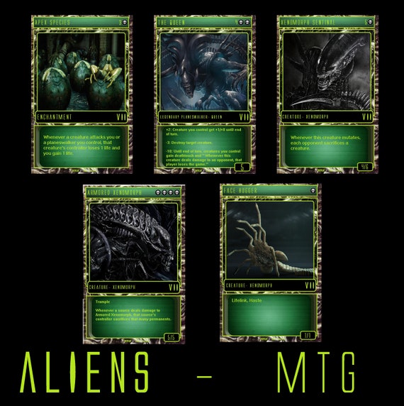 Xenomorph Deck Aliens Trading Cards MTG Proxy Deck - Etsy