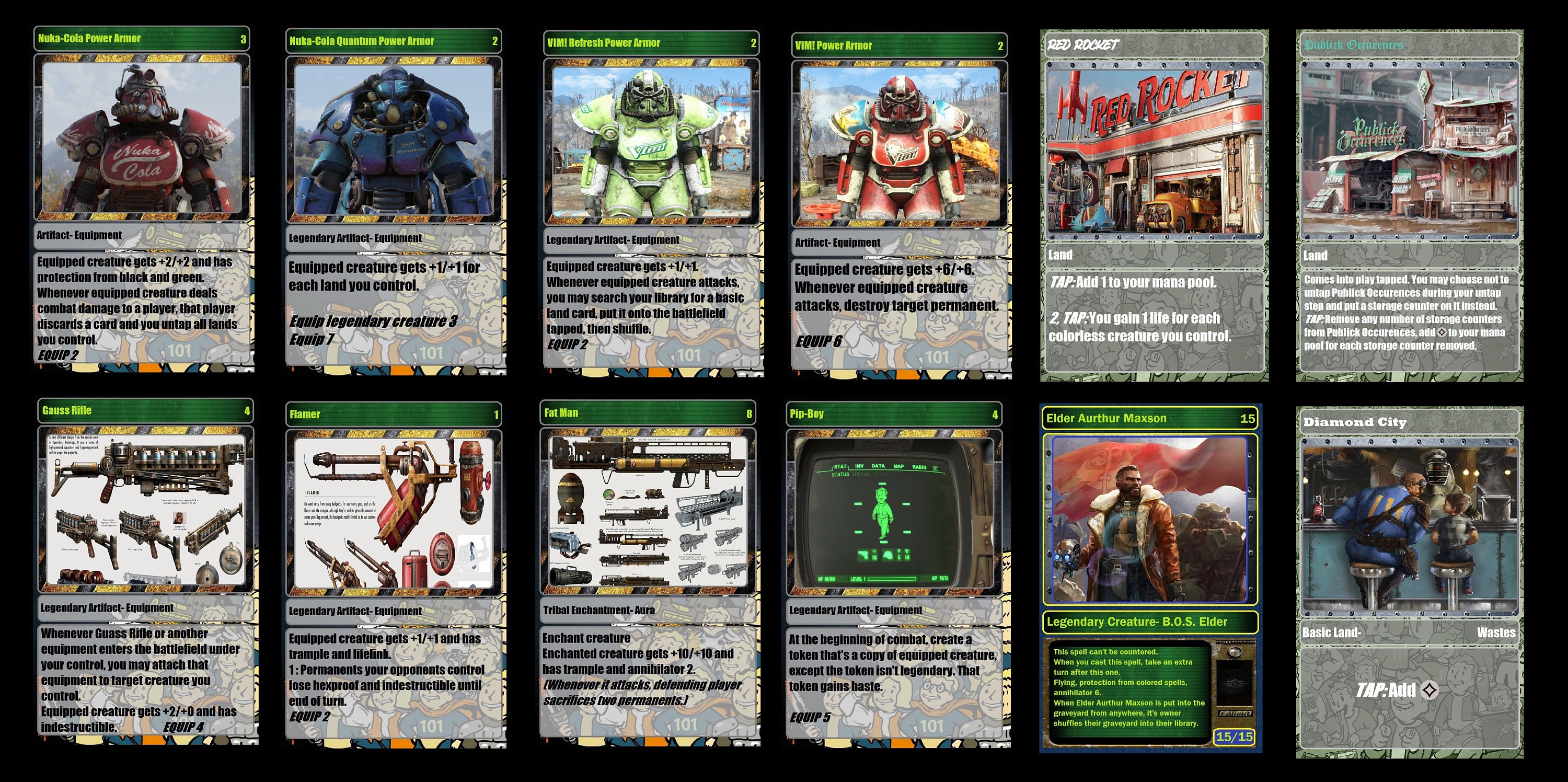 Vault-tec Deck Fallout Trading Cards Proxy Deck - Etsy