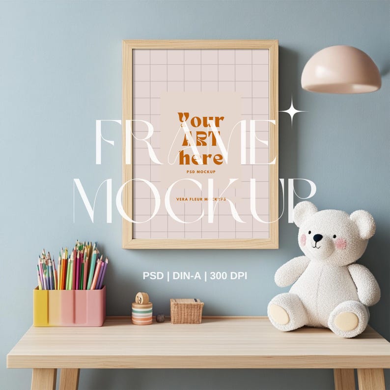 Kids Classroom Frame Mockup: Nursery Wall Art Display (PSD & Canva) - Etsy
