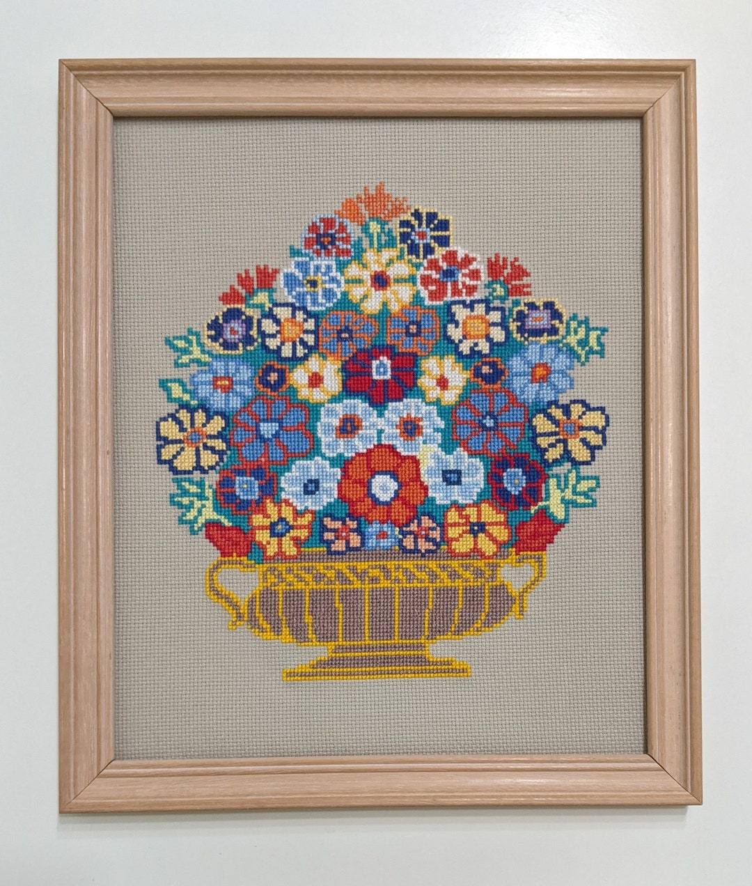 Flower Pyramid, Flowers, Romantic and Stylish Design, Embroidery, Hand ...