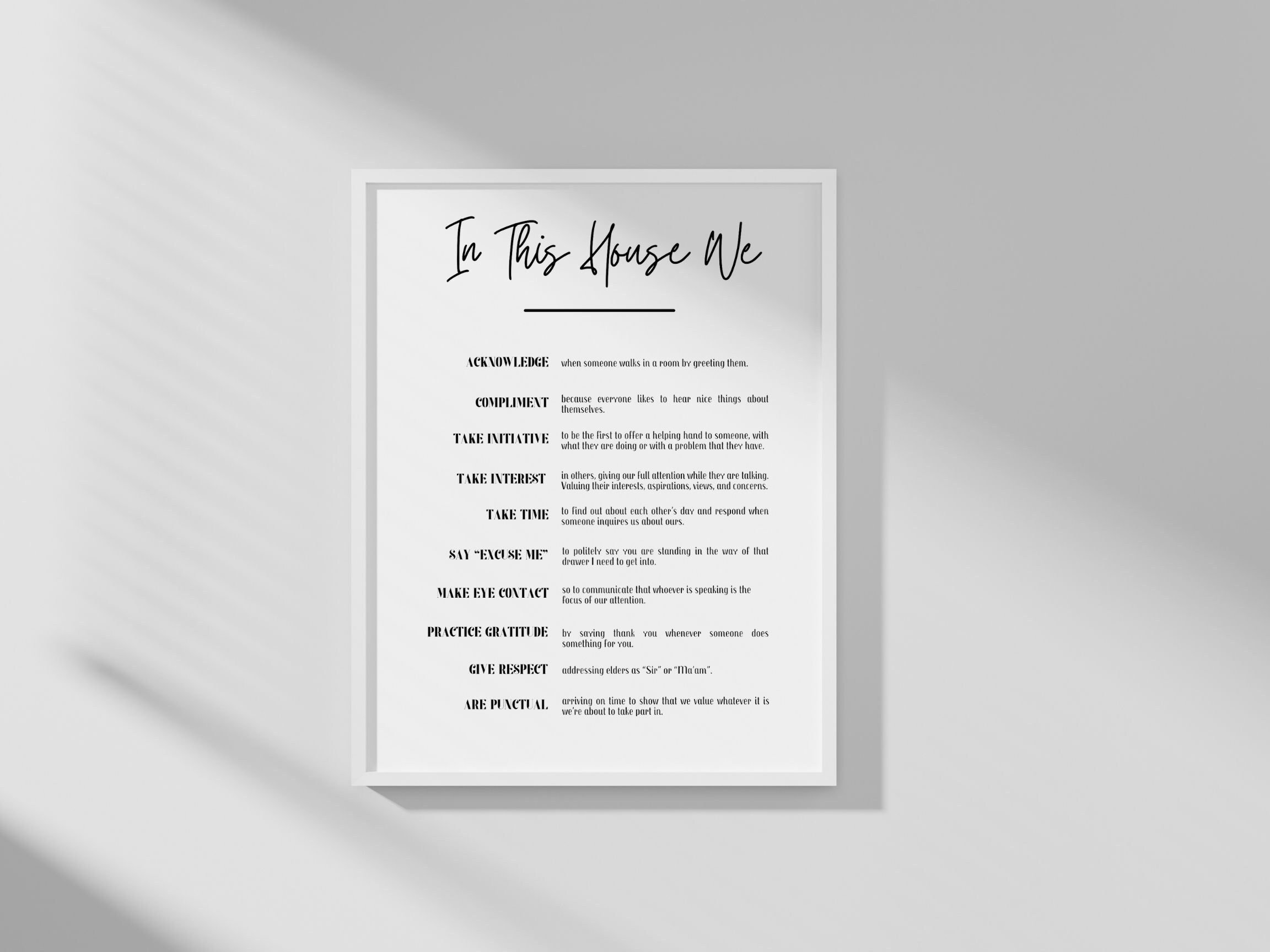 Instant Download Wall Art in This House We - Etsy