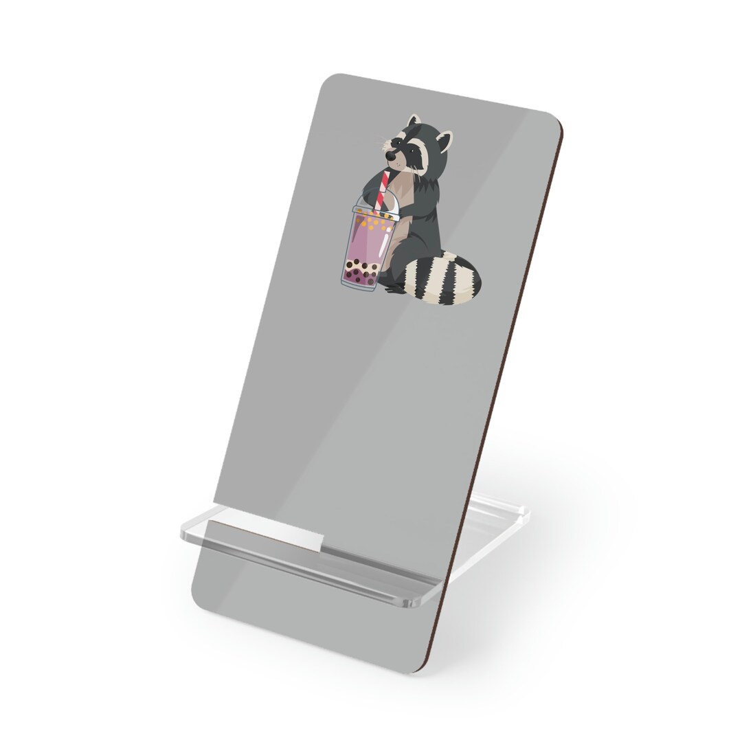 Raccoon Bubble Tea Phone Stand, Raccoon Iphone, Raccoon Samsung ...