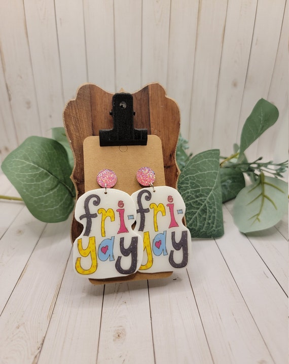 Fri-yay Earrings | Etsy