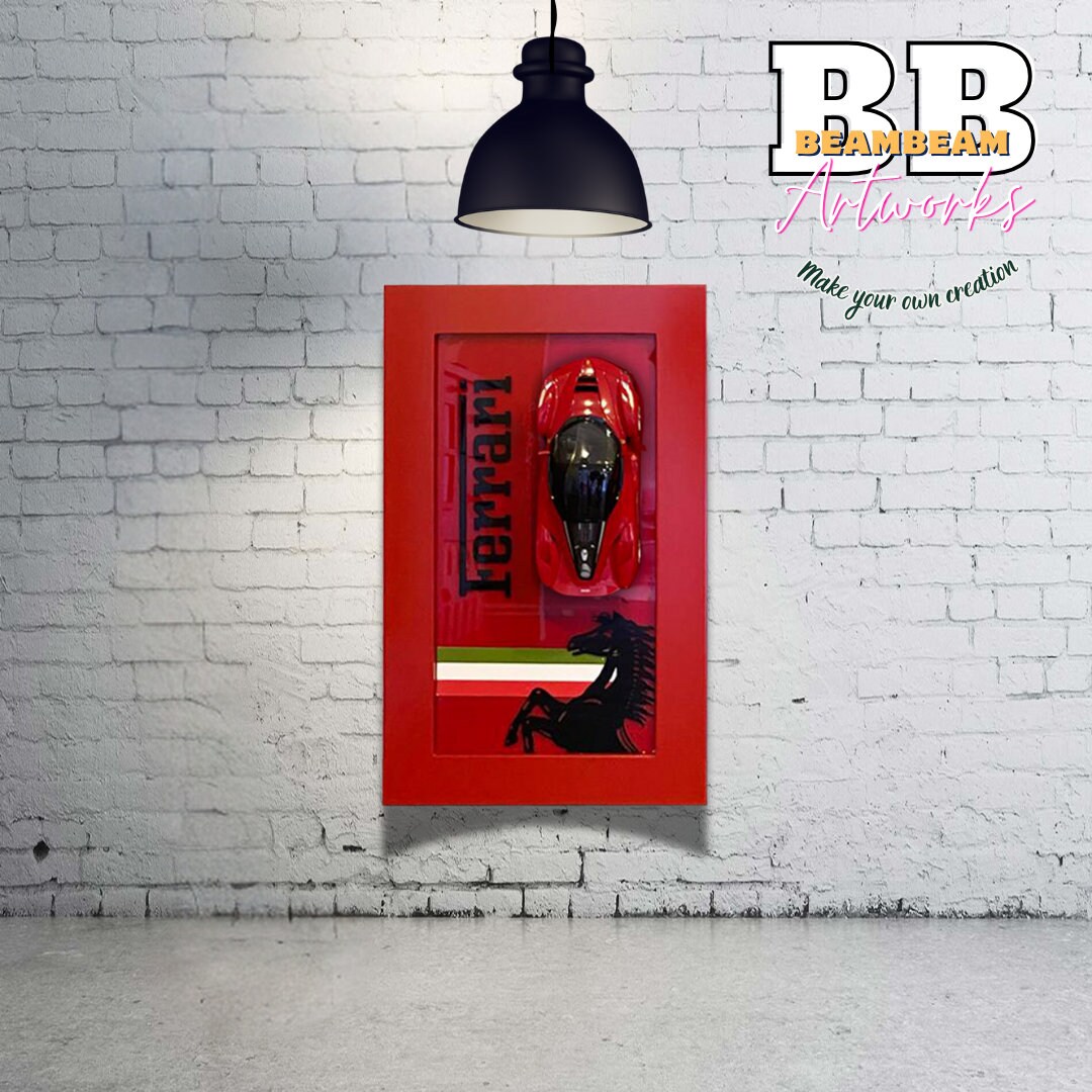 Ferrari Car Shadow Box - Etsy
