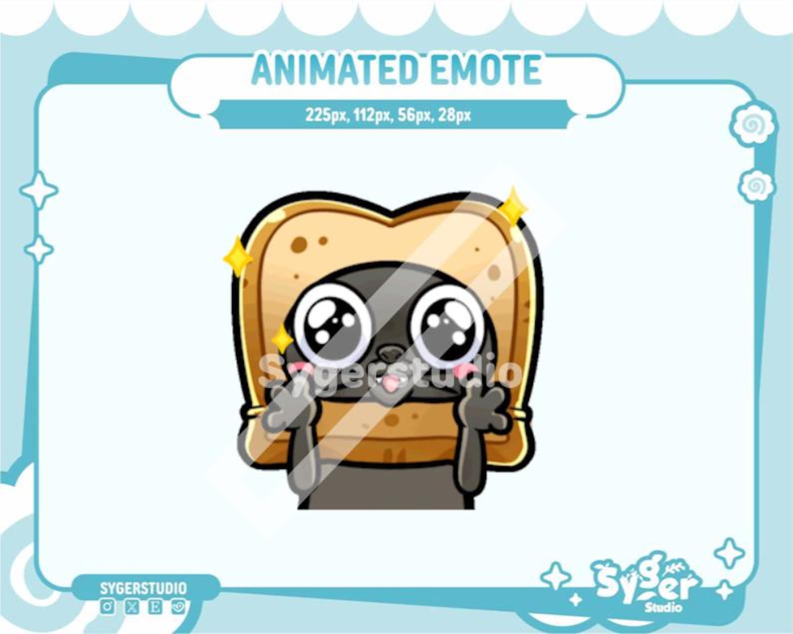 Cat Toast Emotes L Animated Emote Twitch, Discord, Kick Emotes, Cartoon ...