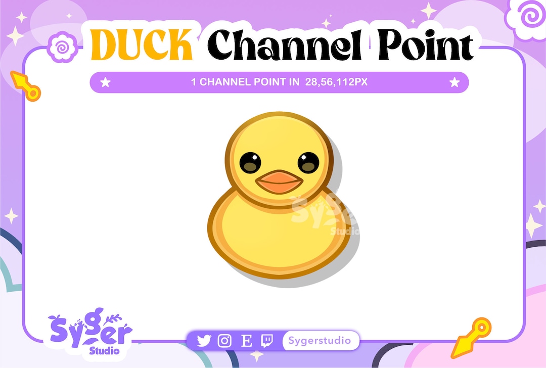 Duck Channel Point Icon for Twitch (digital File) - Etsy