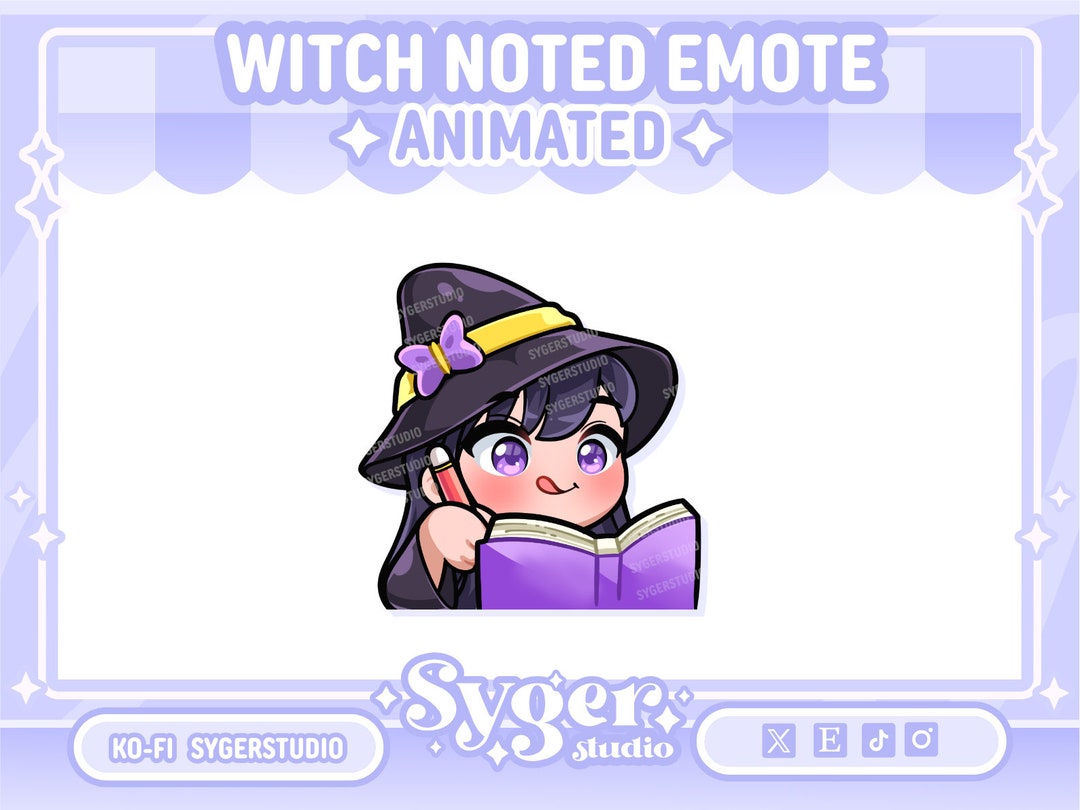 Witch Noted Animate Emote Twitch, Discord, Kick Emotes Instant Download ...