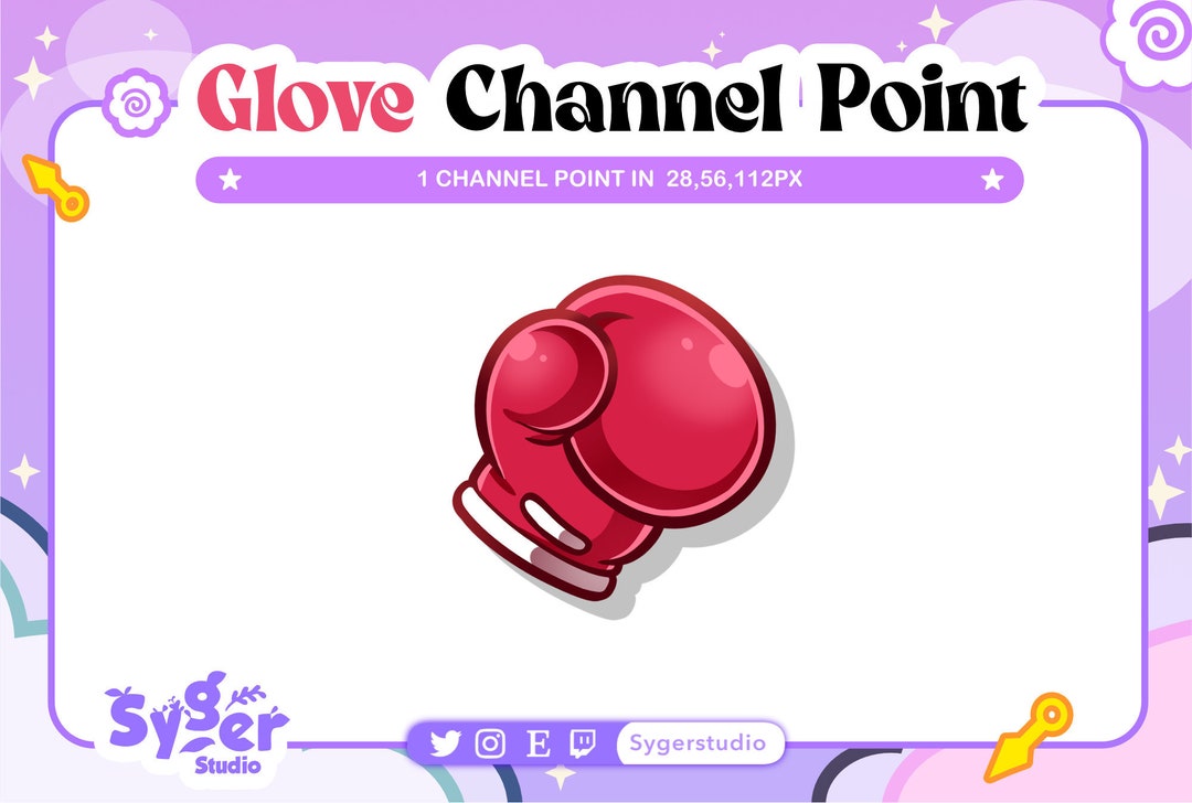 Gloves Red Channel Points for Twitch | Twitch Channel Point Icon ...