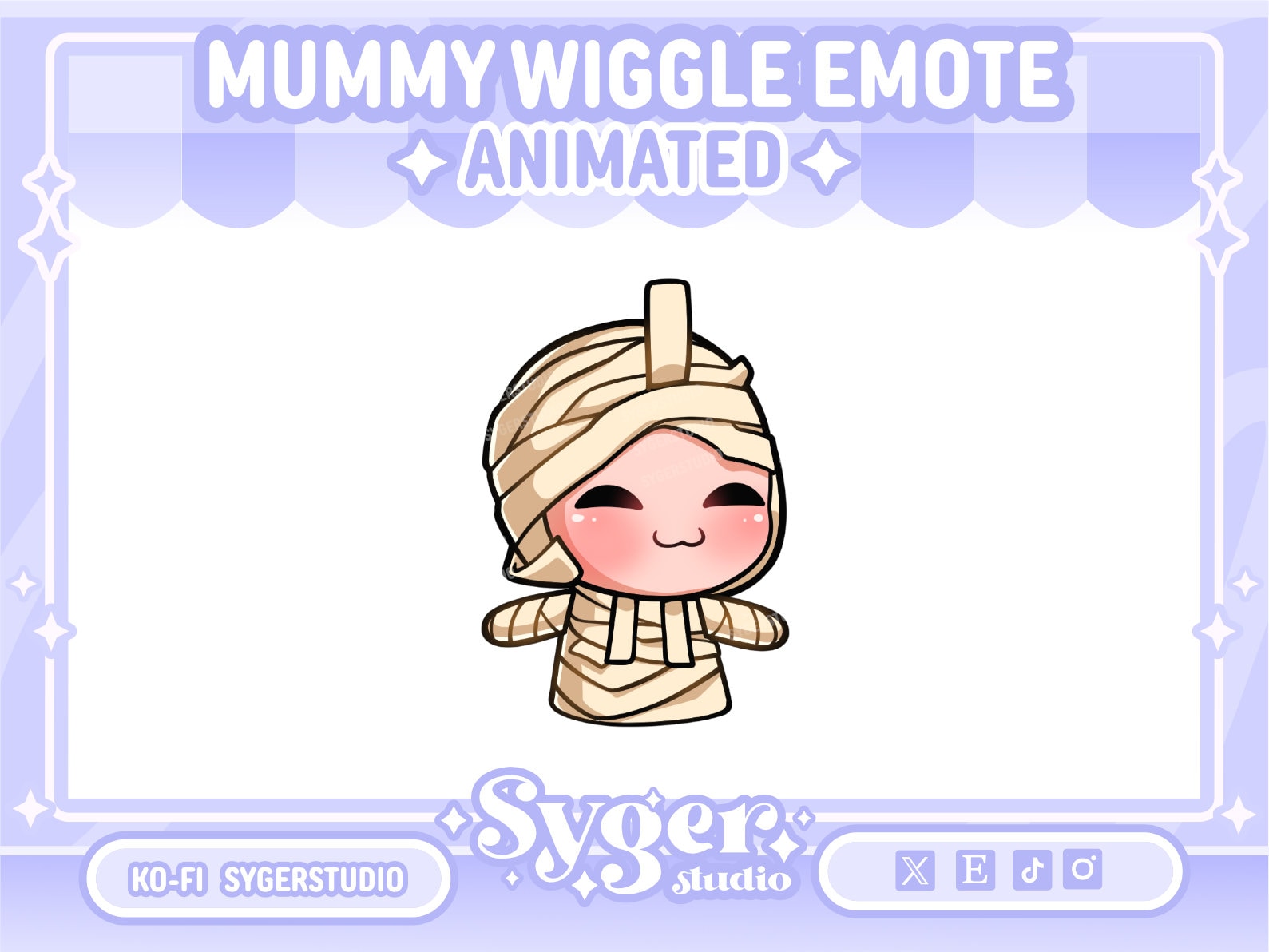 Mummy Wiggle Animated Emote Twitch, Discord, Kick Emotes Instant ...