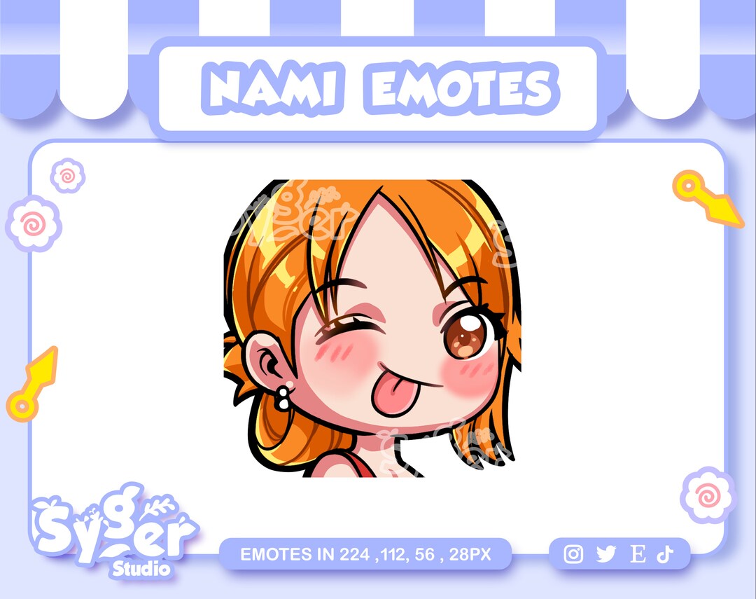 Nami Emote Tongue Put One P Emote for Twitch Discord Emotes - Etsy Canada