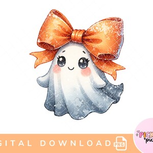Coquette Ghost Bow PNG, Cute Fall Design Sublimation, Girly Halloween ...