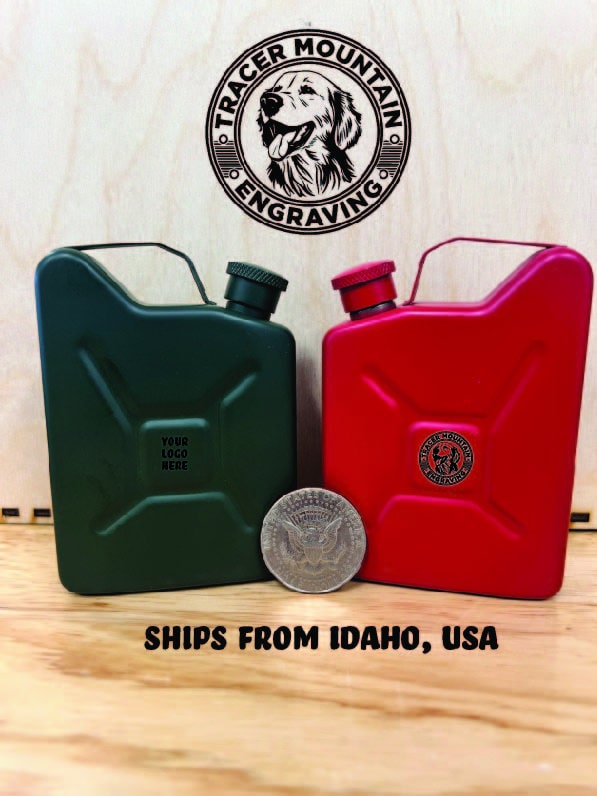 Personalized NATO Style Fuel Can/jerry Can Flask - 5oz Blank - Fuel Red ...