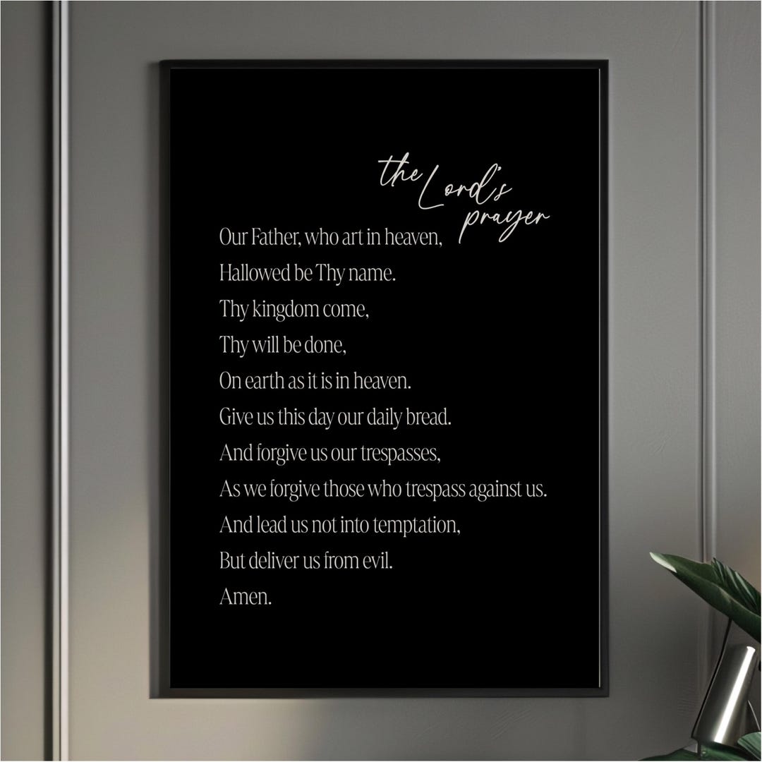 The Lord's Prayer, Traditional - Inspirational Christian Wall Art, Set ...