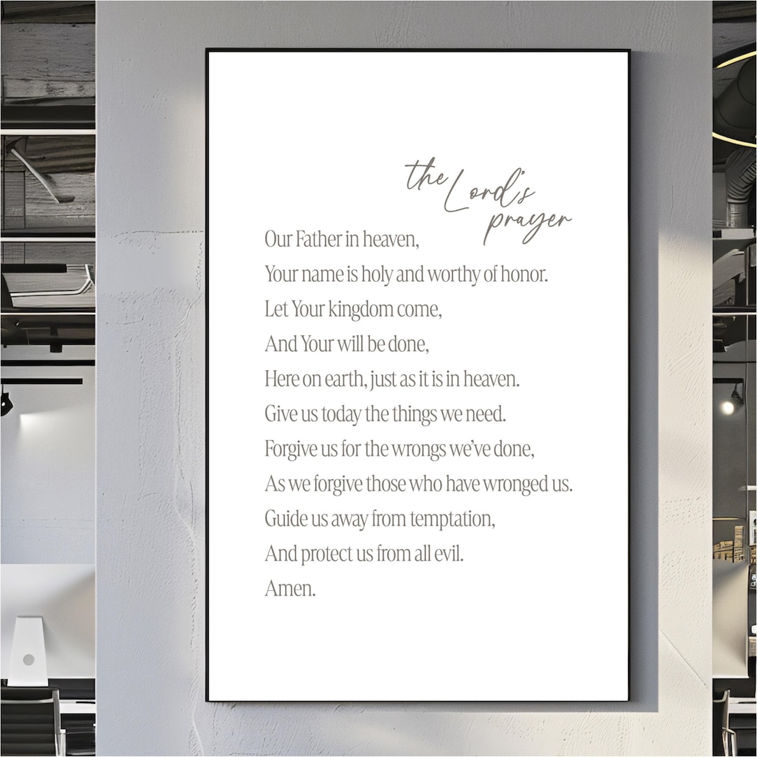 The Lord's Prayer, Modern - Inspirational Christian Wall Art, Set of 2 ...