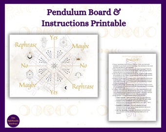 Cat Moon Design Printable Pendulum Board Pendulum Board - Etsy