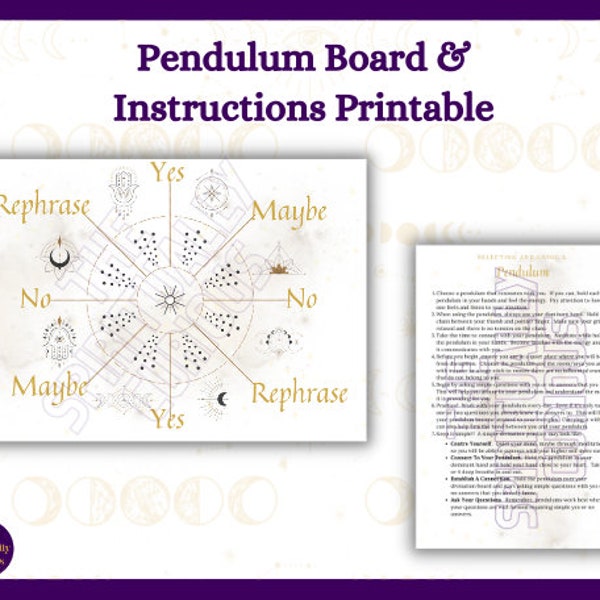 Pendulum Board Printable - Etsy