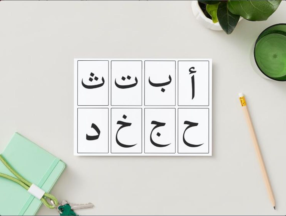 Arabic Alphabet Flashcards, Arabic Alphabet, Arabic Flashcards ...