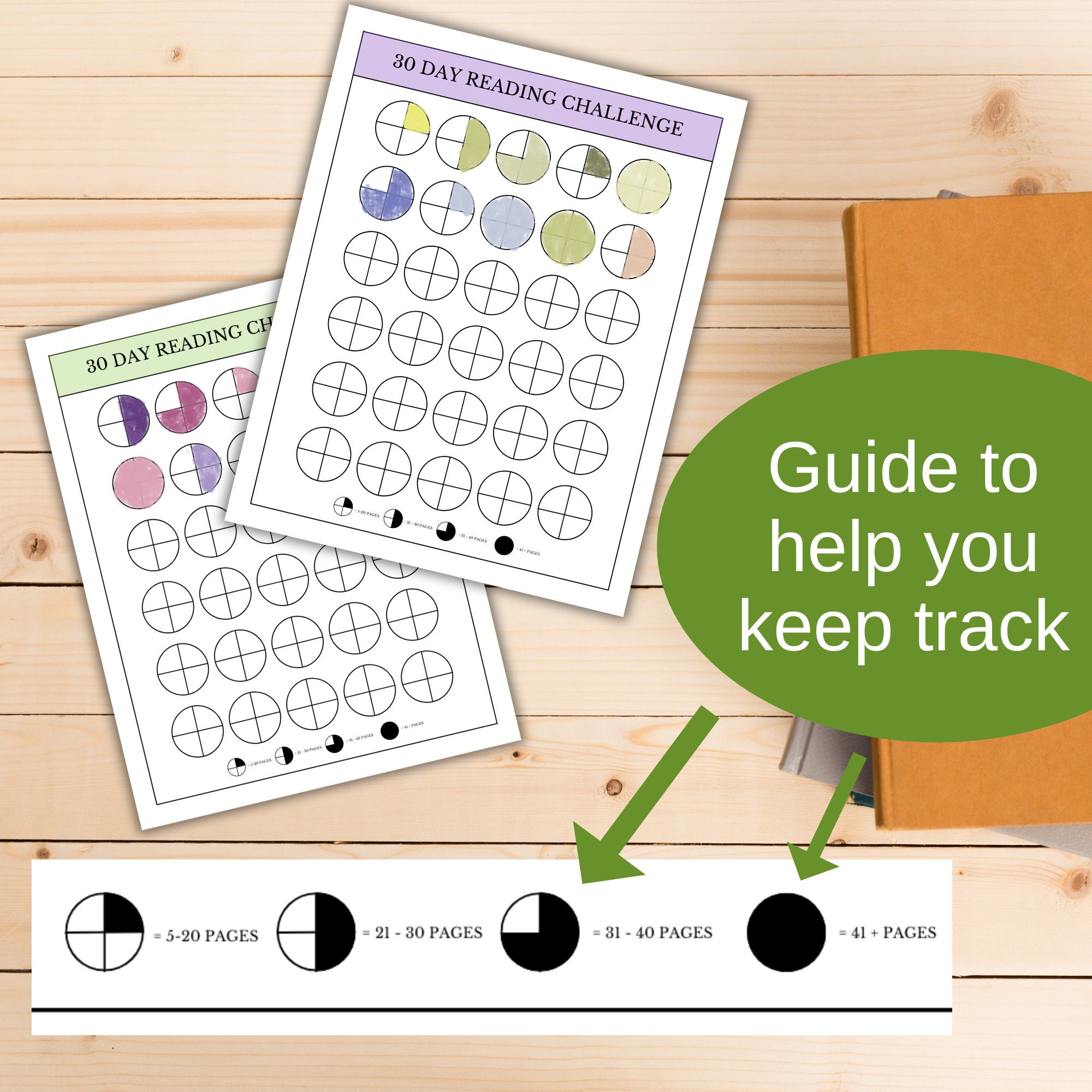 30 Day Reading Goal Tracker Printable - Etsy