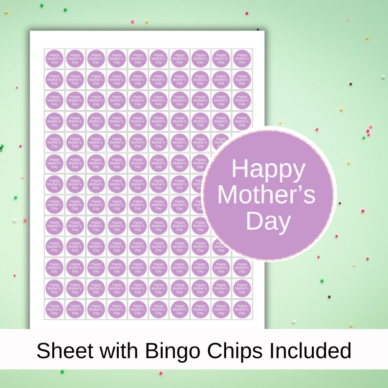 Mother's Day Bingo - Chaos Coordinator - Family Games - Game Night - 50 ...