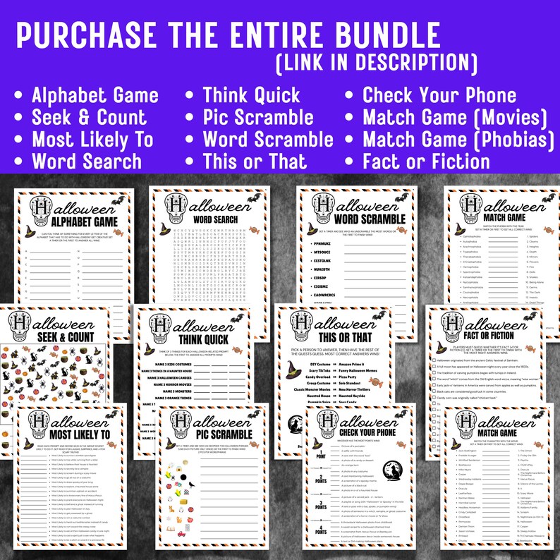 Halloween Match the Movie Character to the Movie Game - Printable ...