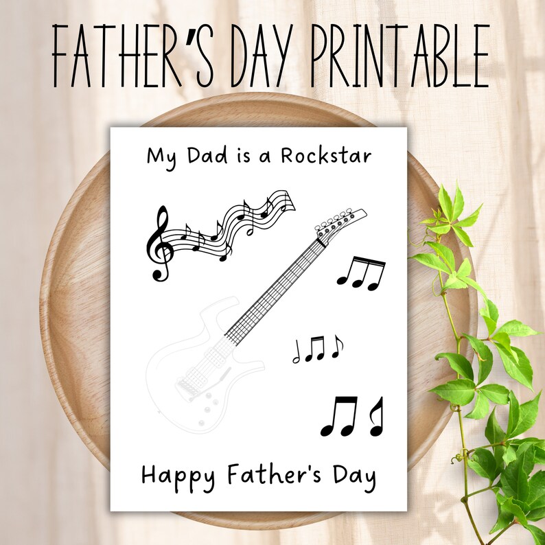 Father's Day Printable - Rockstar - Personalized Gift From Children! - Etsy