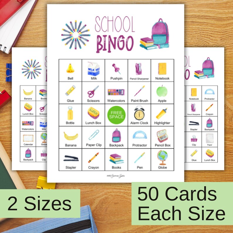 Bingo School-themed - Classroom; Homeschool - Etsy