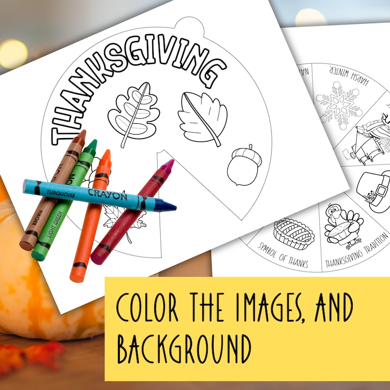 Thanksgiving Activity Spinner Wheel - Printable Activity for Kids - Etsy