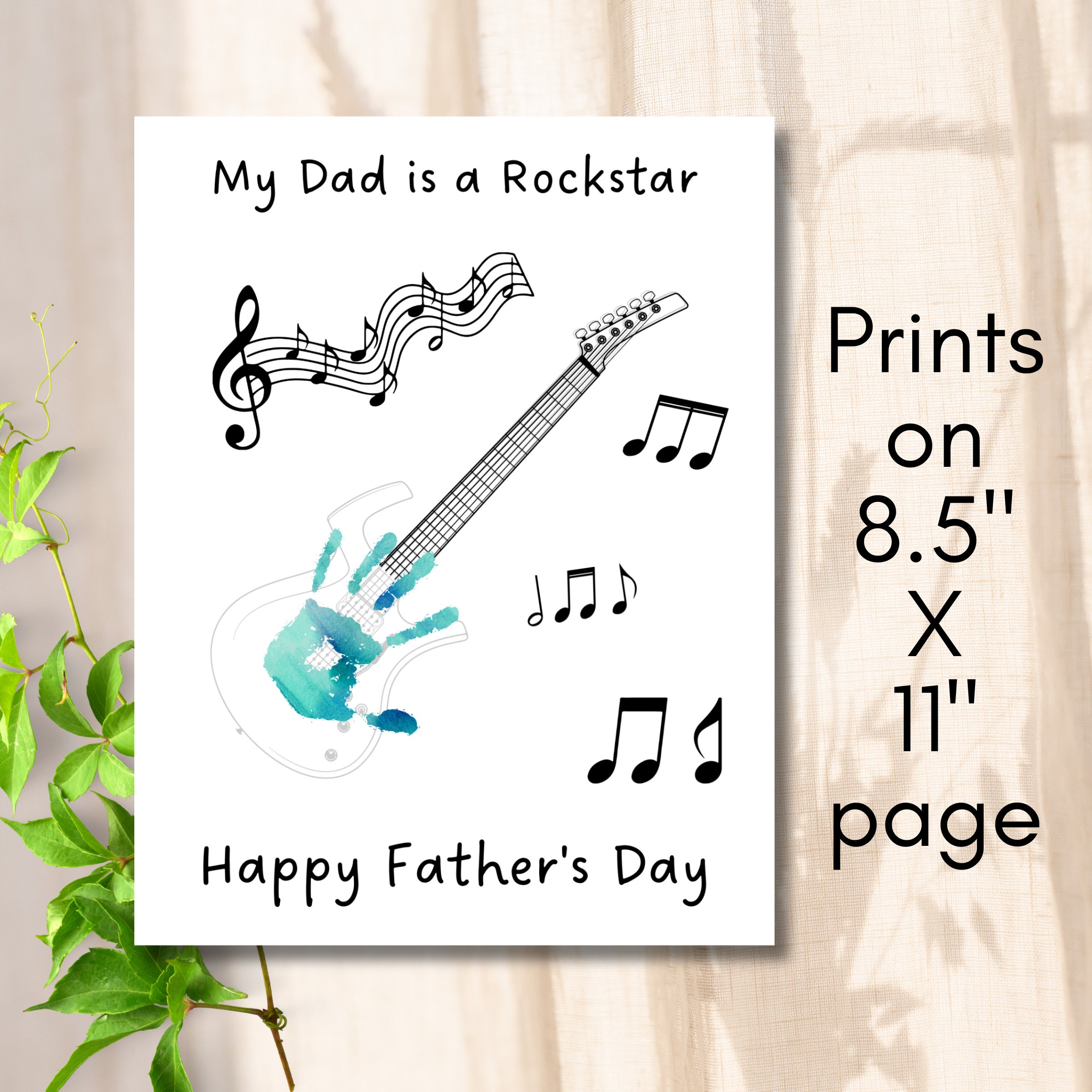Father's Day Printable - Rockstar - Personalized Gift From Children! - Etsy