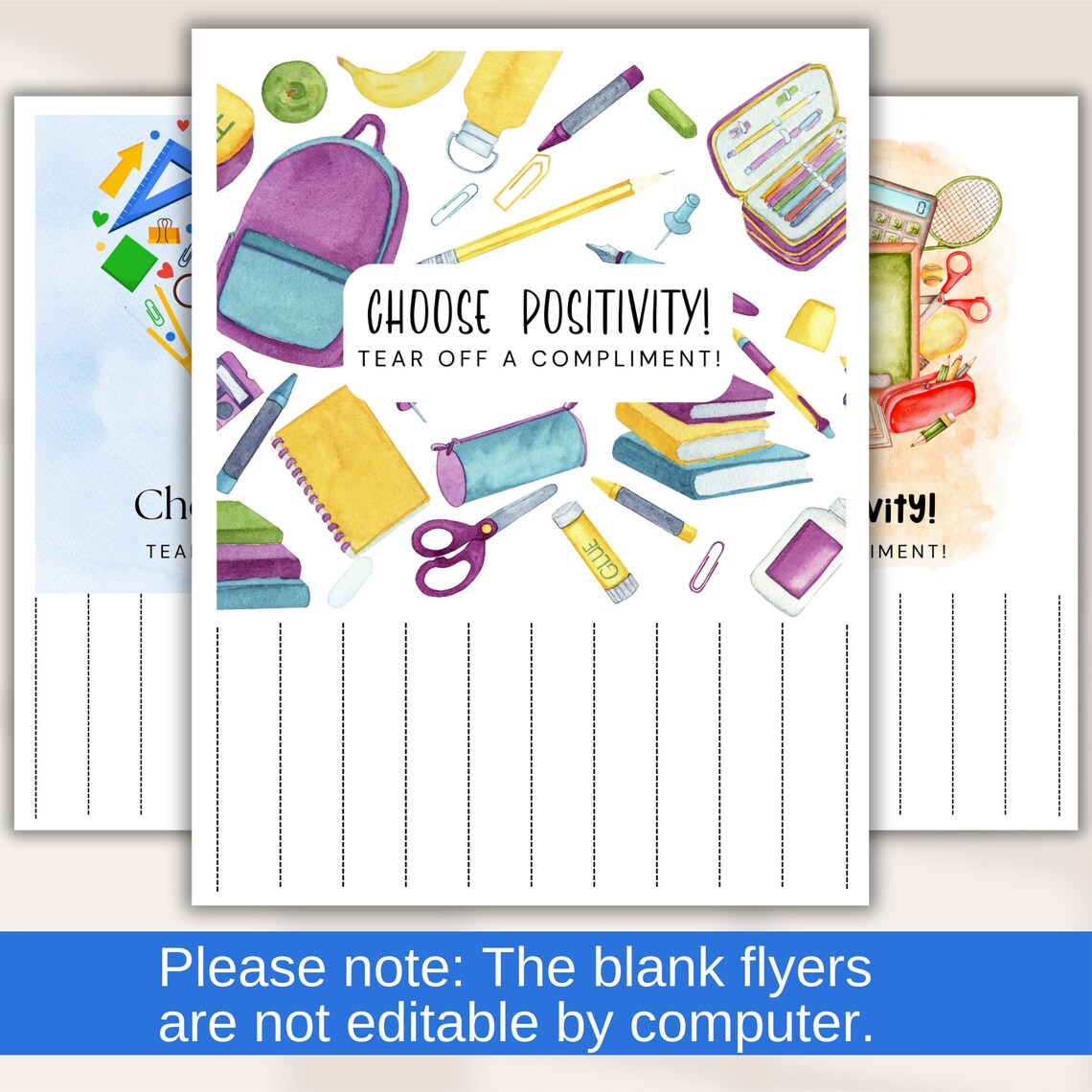Positive Affirmation Tear-off Flyers (set of 6) School-aged Kids - Etsy UK