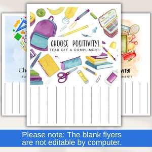 Positive Affirmation Tear-off Flyers (set of 6) School-aged Kids - Etsy UK