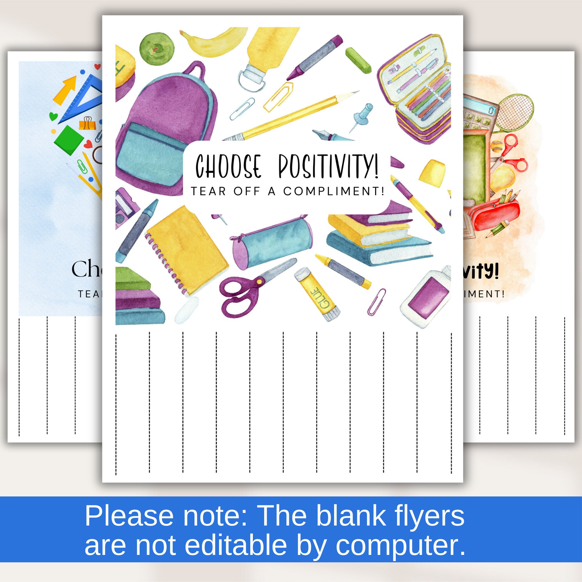 Positive Affirmation Tear-off Flyers (set of 6) School-aged Kids - Etsy UK