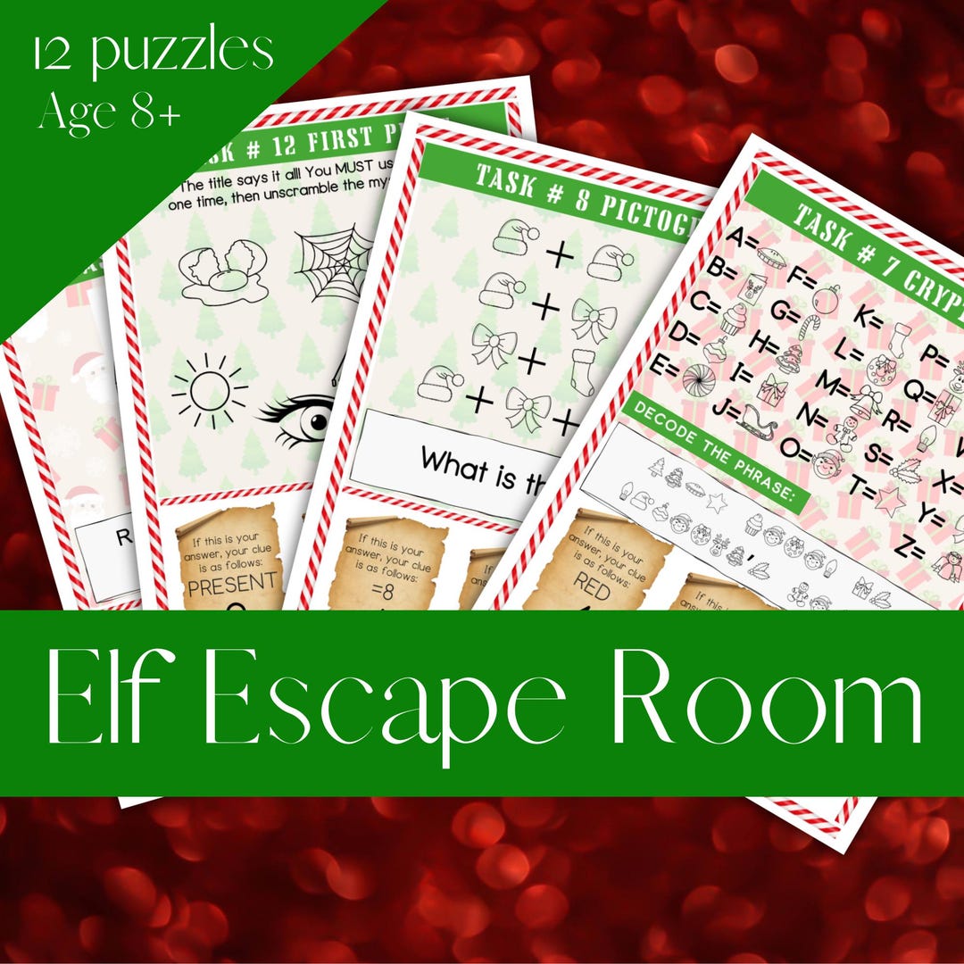 Elf Escape Room | Great for 8+ | Christmas | Printable | Elementary ...