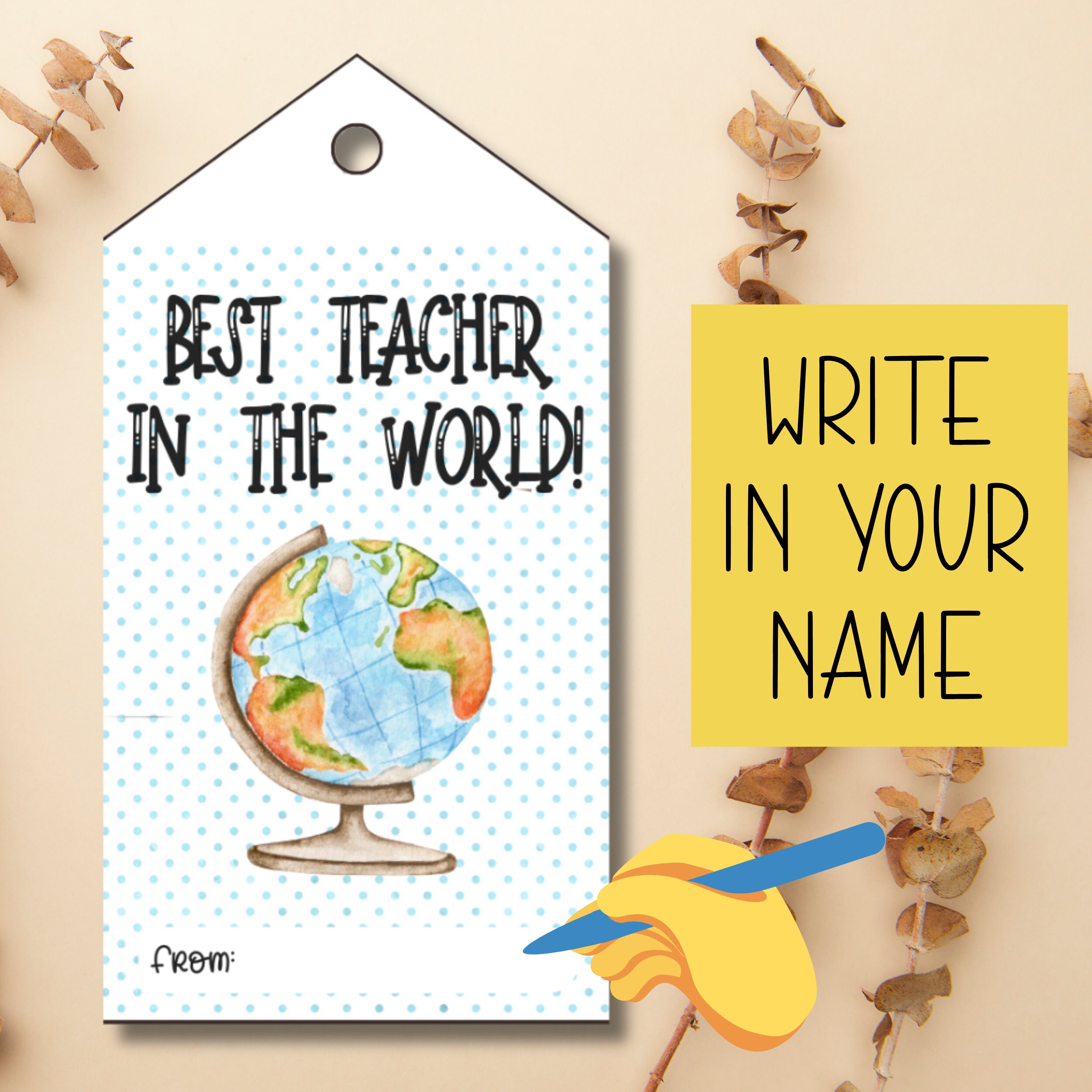 Teacher Appreciation Gift Tags Set Printable - Etsy
