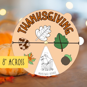 Thanksgiving Activity Spinner Wheel - Printable Activity for Kids - Etsy
