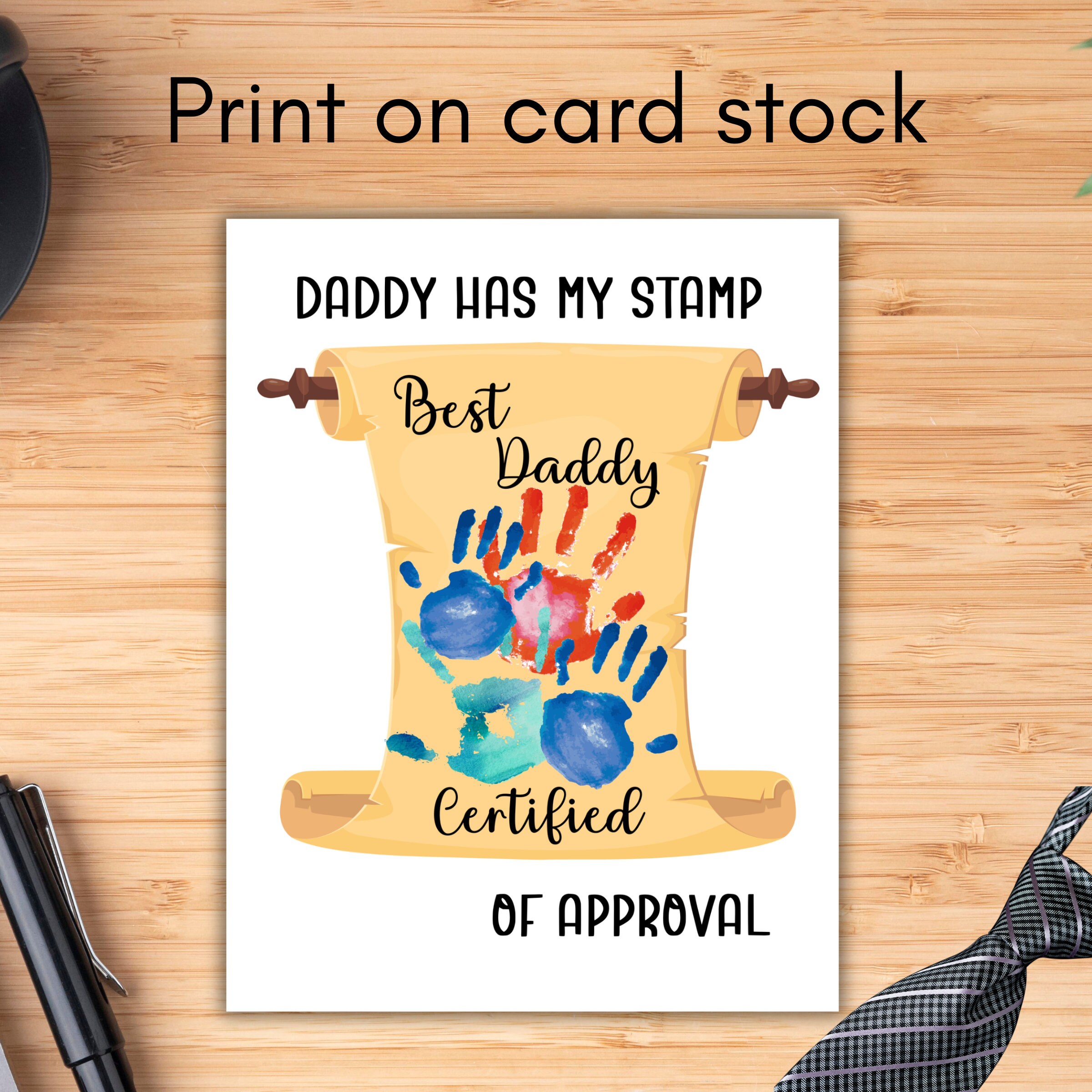 Father's Day Printable Best Daddy Certified - Etsy