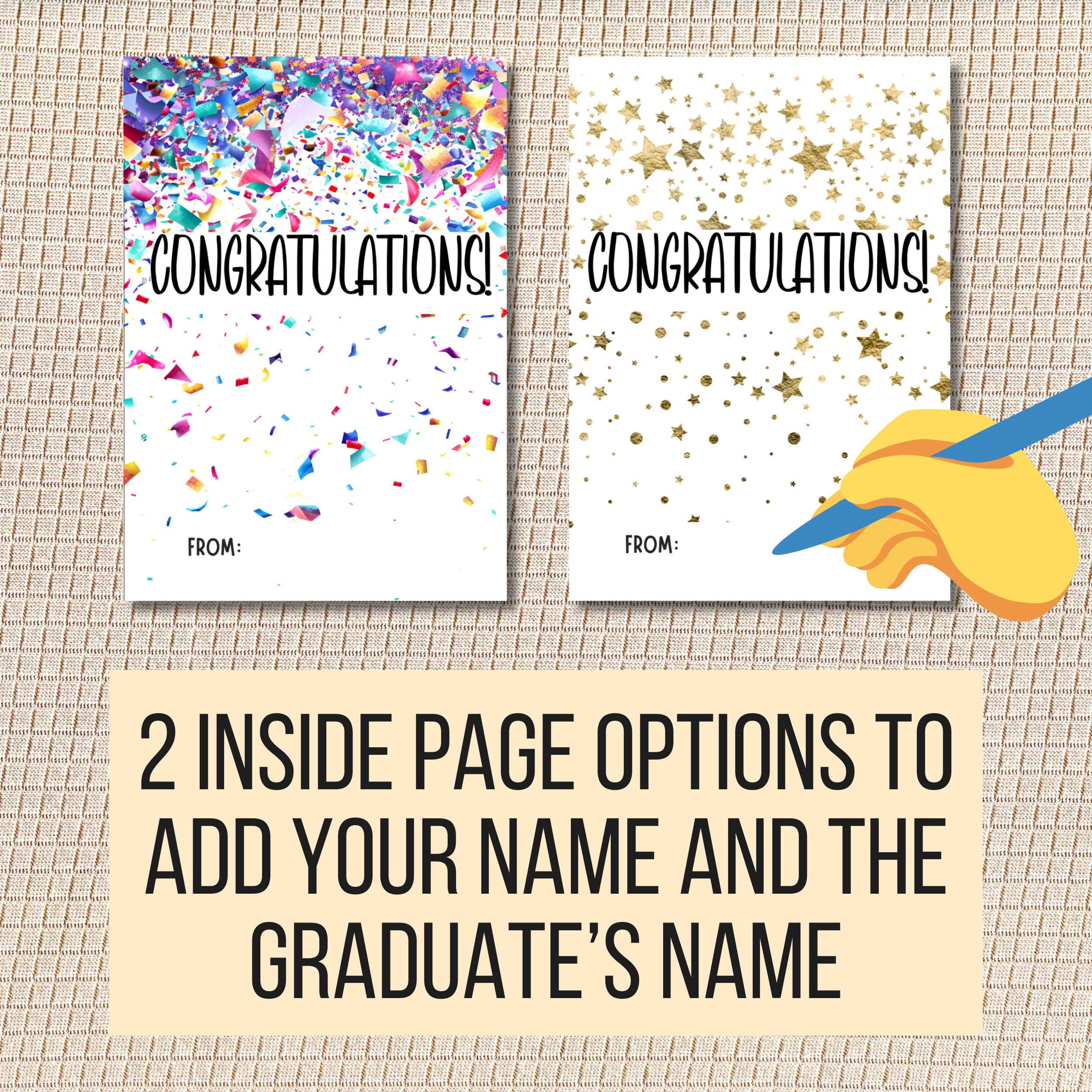 Printable Graduation Gift Card Book for College-bound High School ...