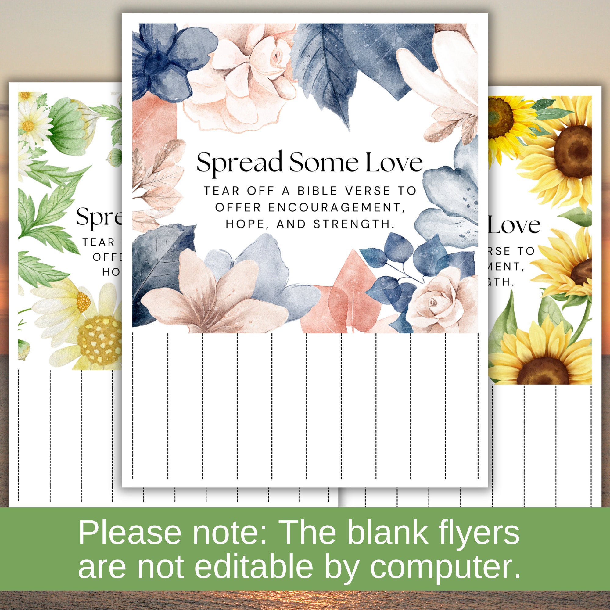 Bible Verse Positive Affirmation Tear-off Flyers (set of 6) - Etsy