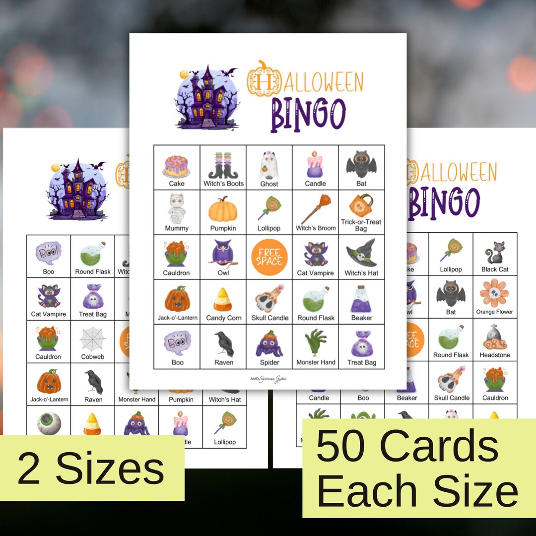 Halloween Themed Bingo Game - Classroom, Family, or Birthday Party ...