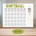 Softball Season Calendar Digital Download - Etsy
