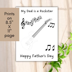 Father's Day Printable - Rockstar - Personalized Gift From Children ...