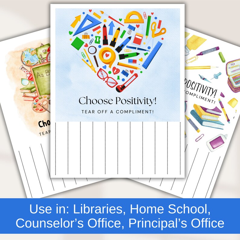 Positive Affirmation Tear-off Flyers (set of 6) School-aged Kids - Etsy UK