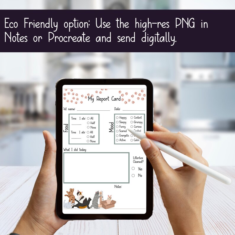 Pet Report Card – Instant Download - Fillable PDF & Eco-friendly ...