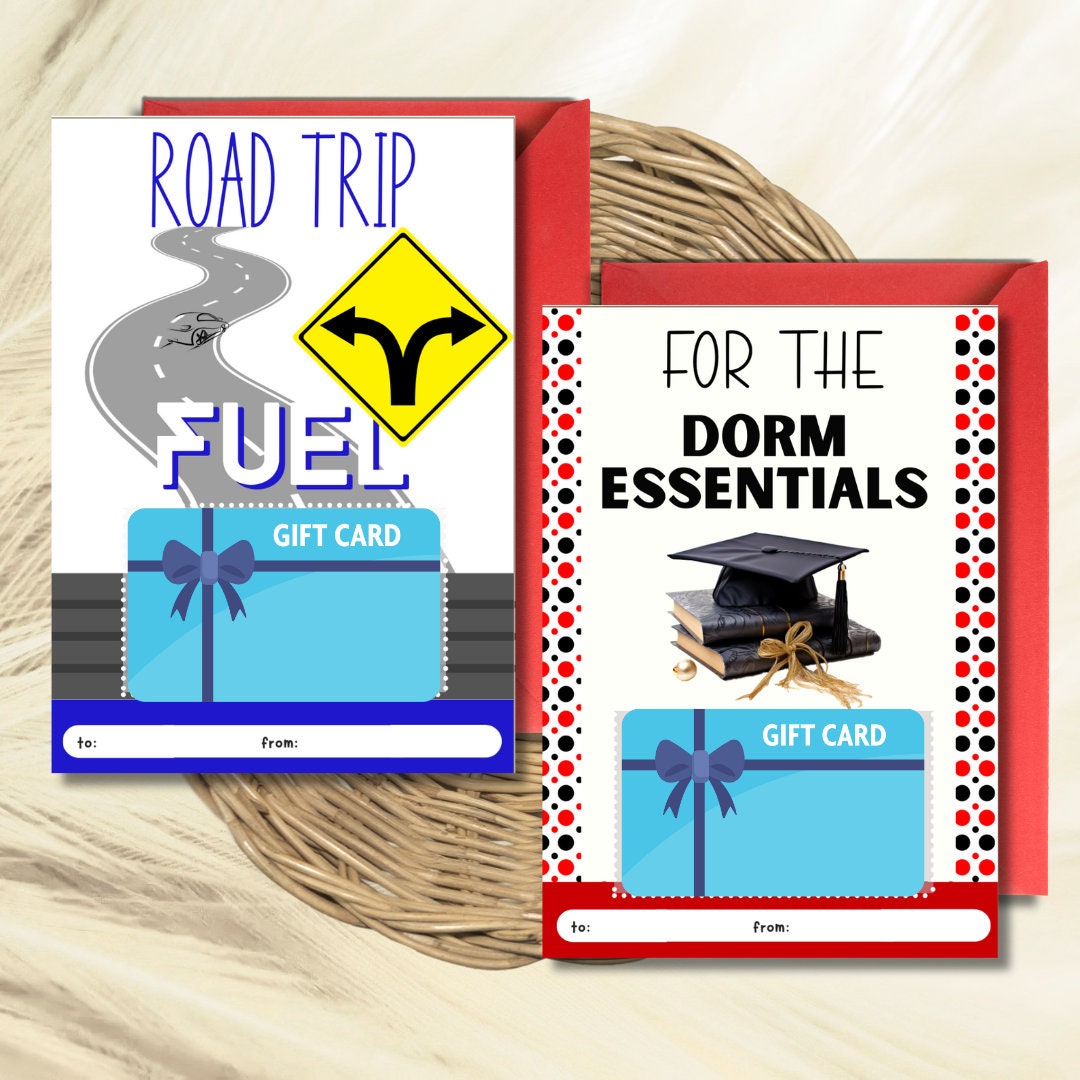High School Graduation Gift Card Holder Road Trip and Dorm Essentials ...