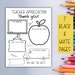 Teacher Appreciation Black and White Printable Sheets (set of 2) - Etsy