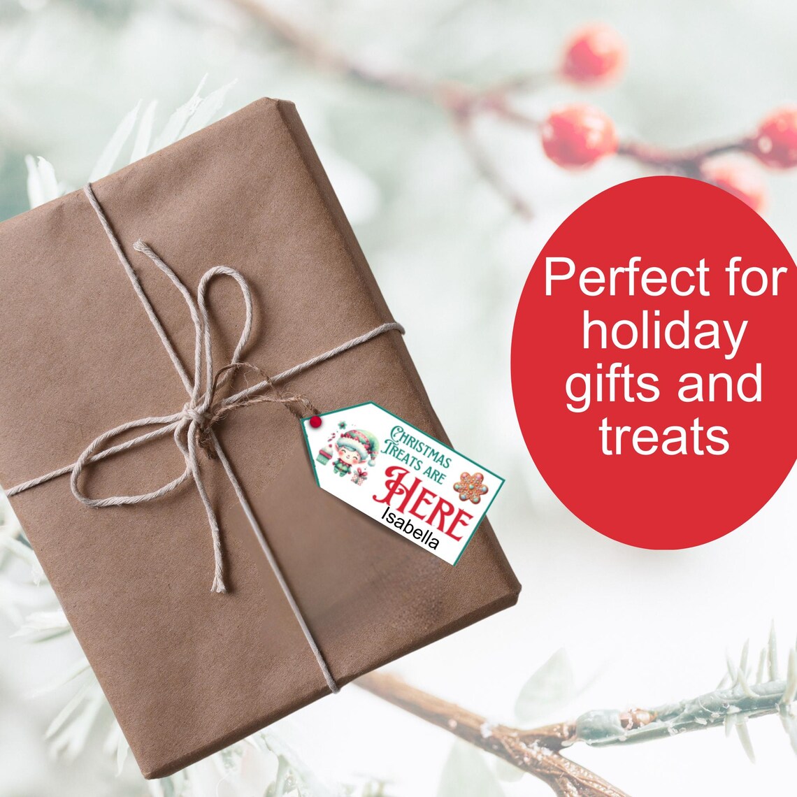 Fillable PDF - Printable Christmas Gift Tags – 4 Unique Designs | Cute ...